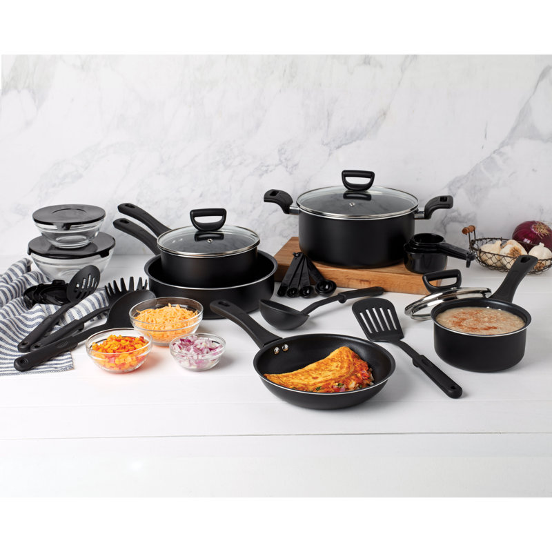 Basic Essentials 32PC Non-Stick Aluminum Cookware Set & Reviews | Wayfair